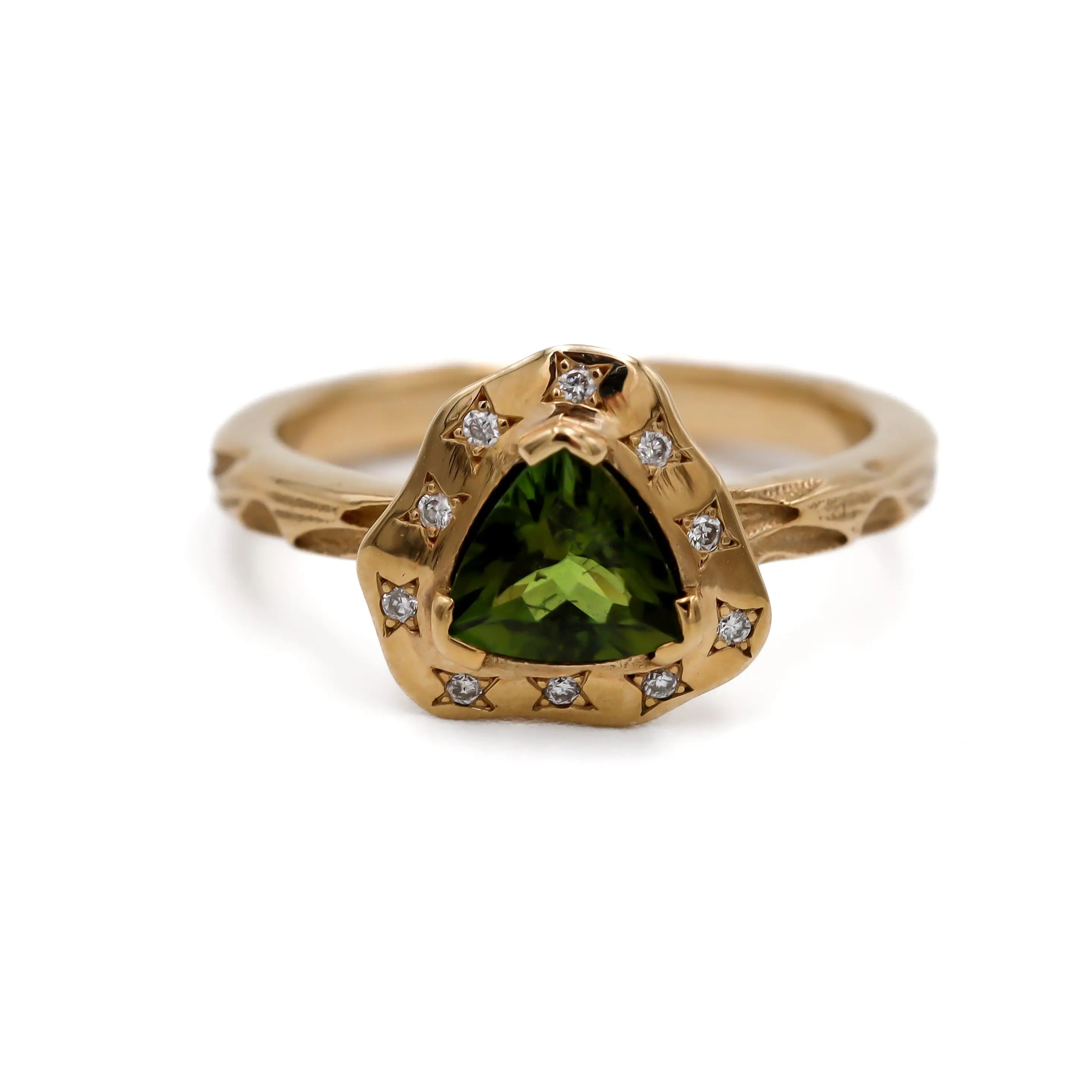 Green Tourmaline Trillion Ring | Kelly Jay Jewellery – Kelly Jay Jewellery