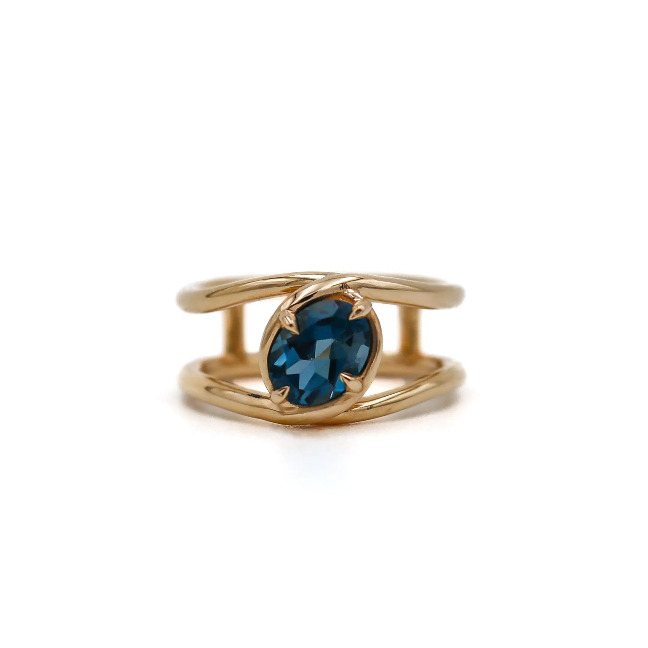 Topaz Ring, made with a double band | Kelly Jay Jewellery – Kelly Jay ...