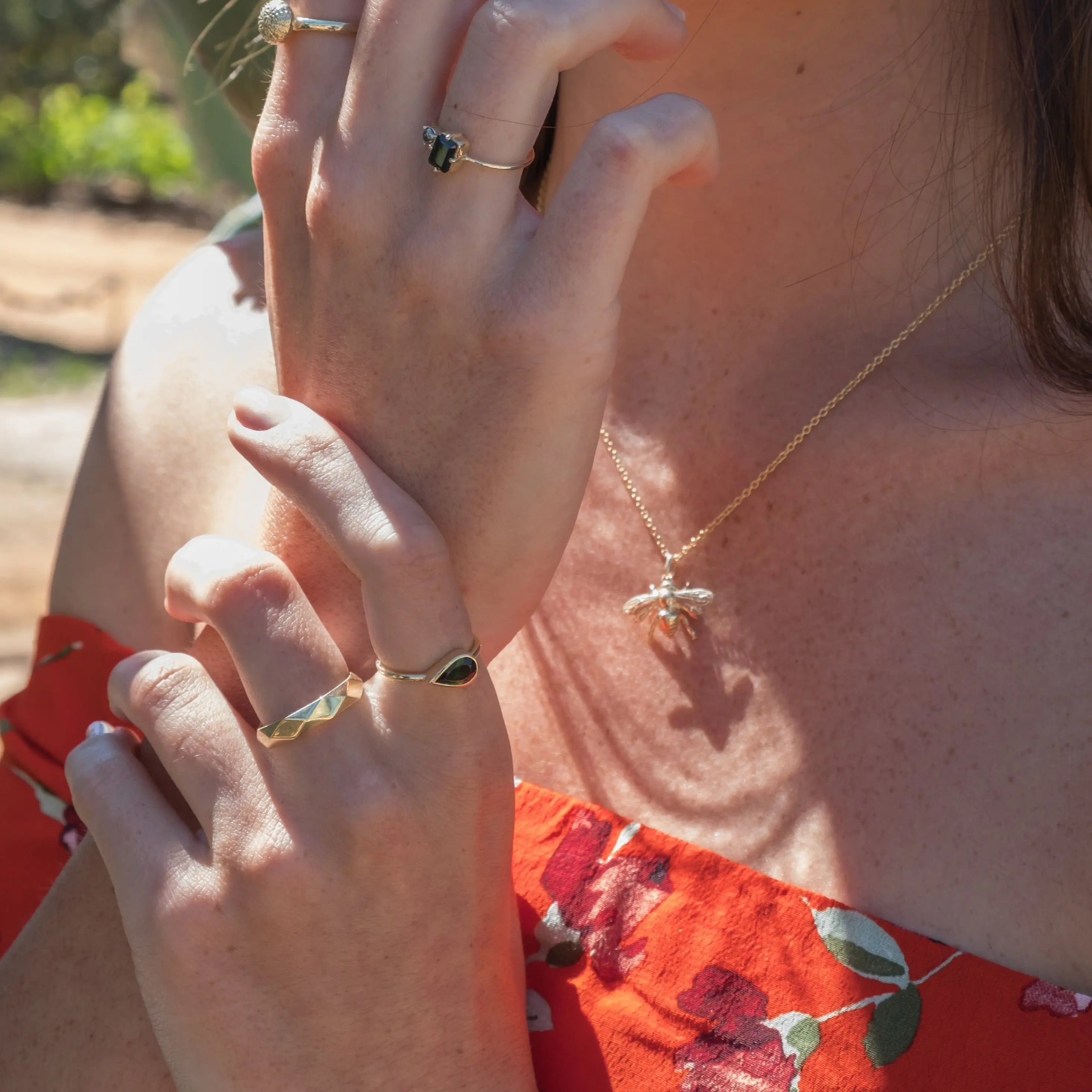 Faceted Ring Yellow Gold – Kelly Jay Jewellery
