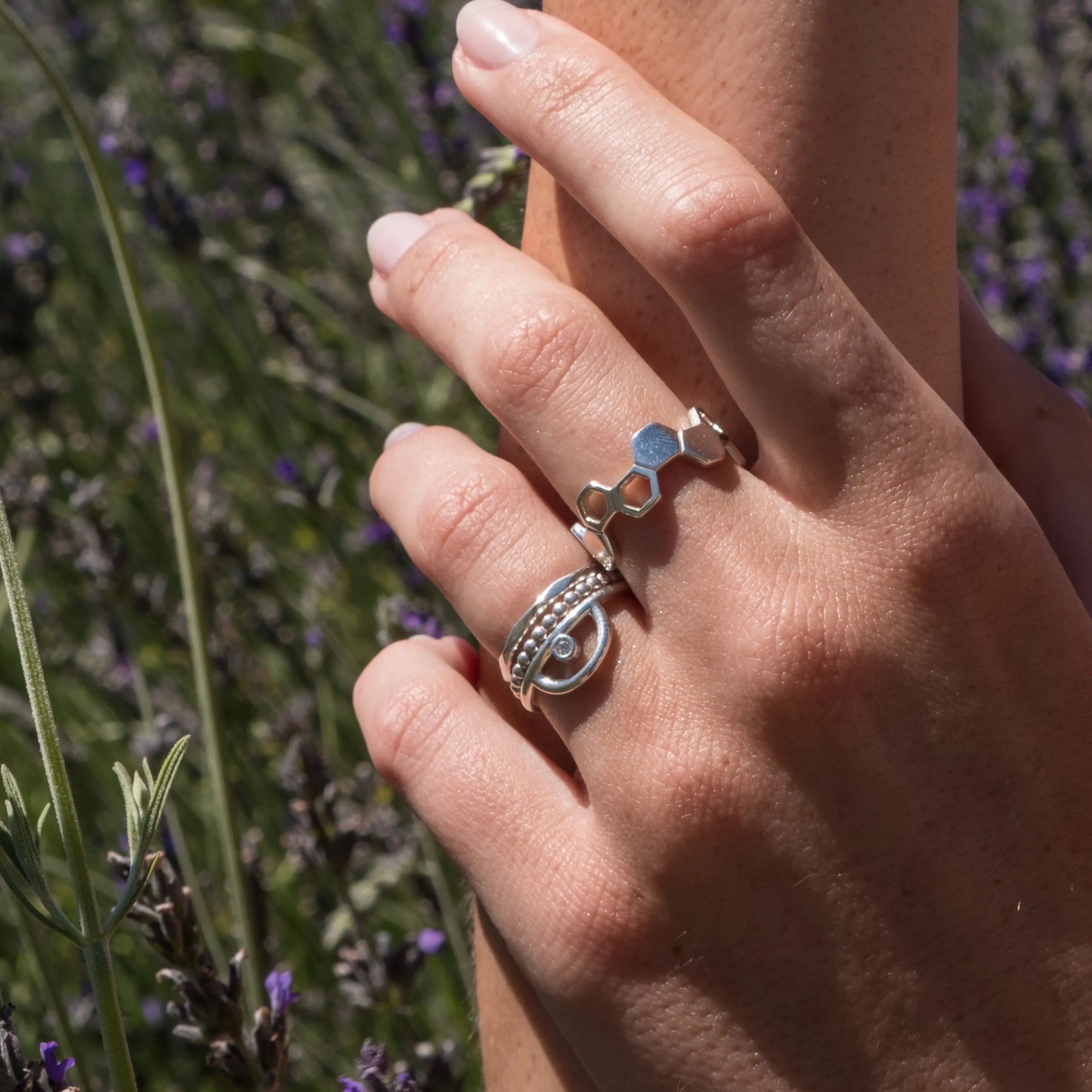 Rainbow Ring Silver – Kelly Jay Jewellery