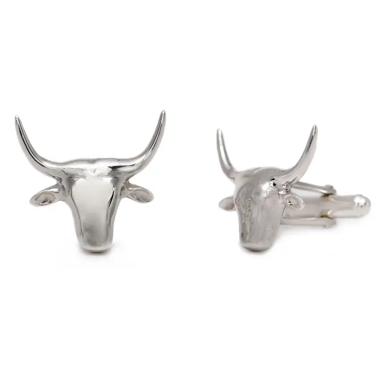 Bull Cufflinks Nguni Inspired | Handmade in Silver – Kelly Jay Jewellery