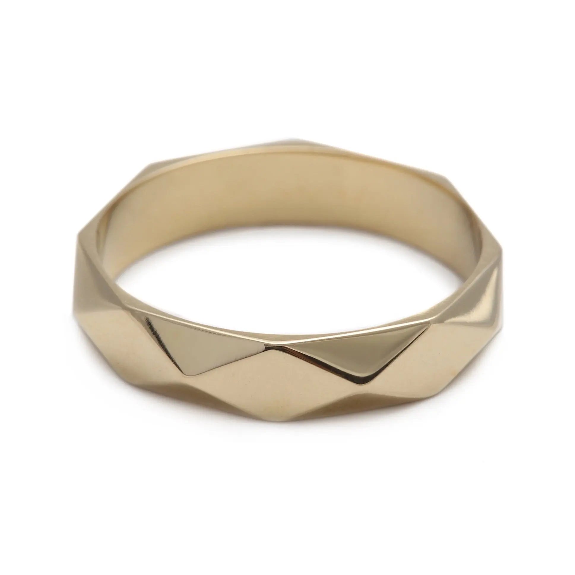 Faceted Ring Yellow Gold – Kelly Jay Jewellery