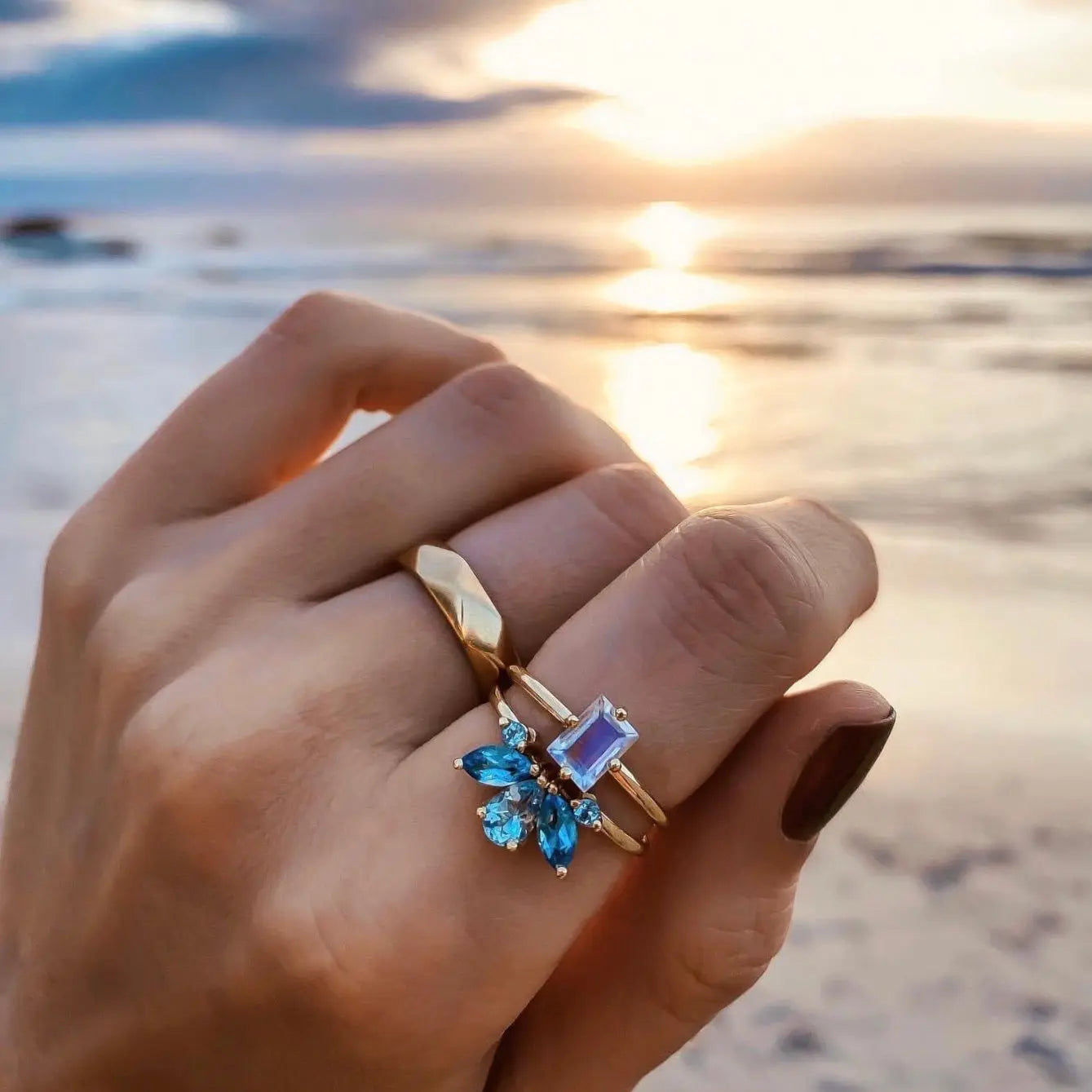 Faceted Ring Yellow Gold - Kelly Jay Jewellery – Kelly Jay Jewellery